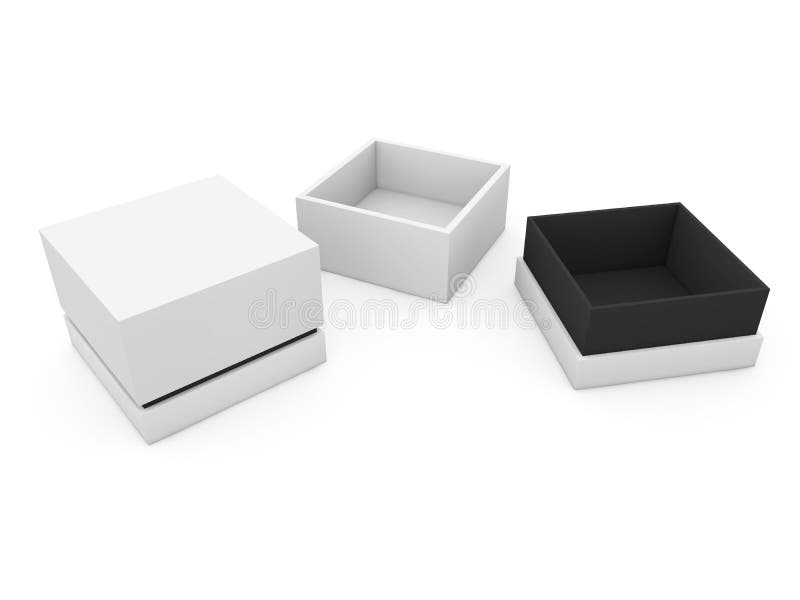Blank boxes stock illustration. Illustration of drawer - 33035480