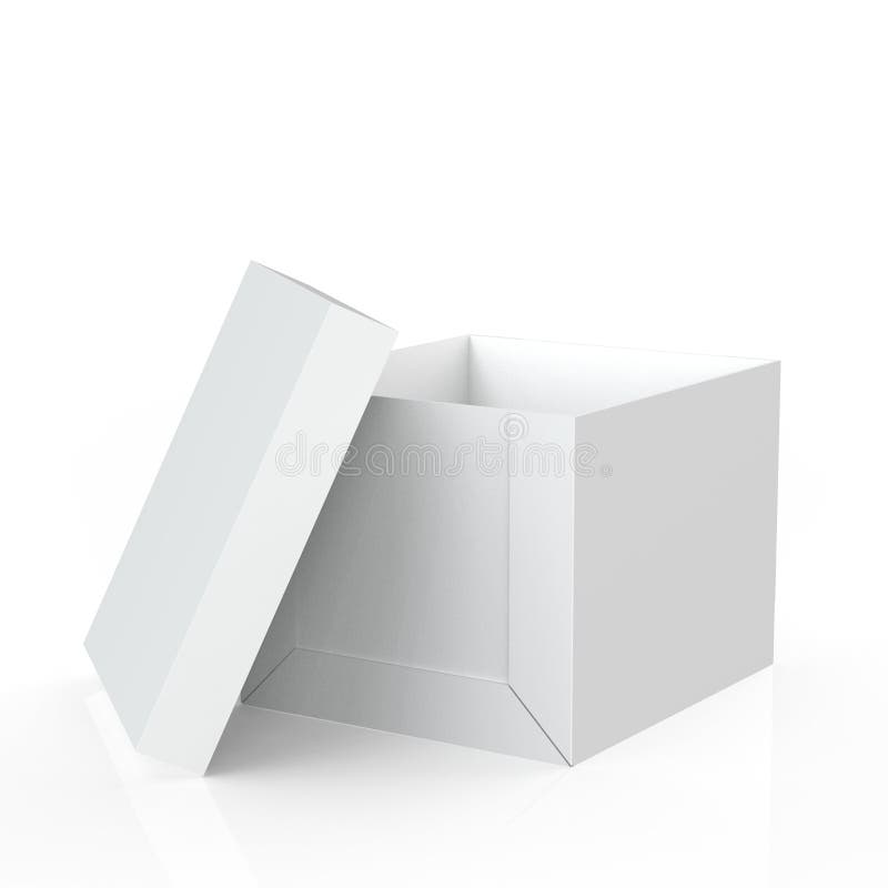 Blank boxes on white stock illustration. Illustration of open - 30692414