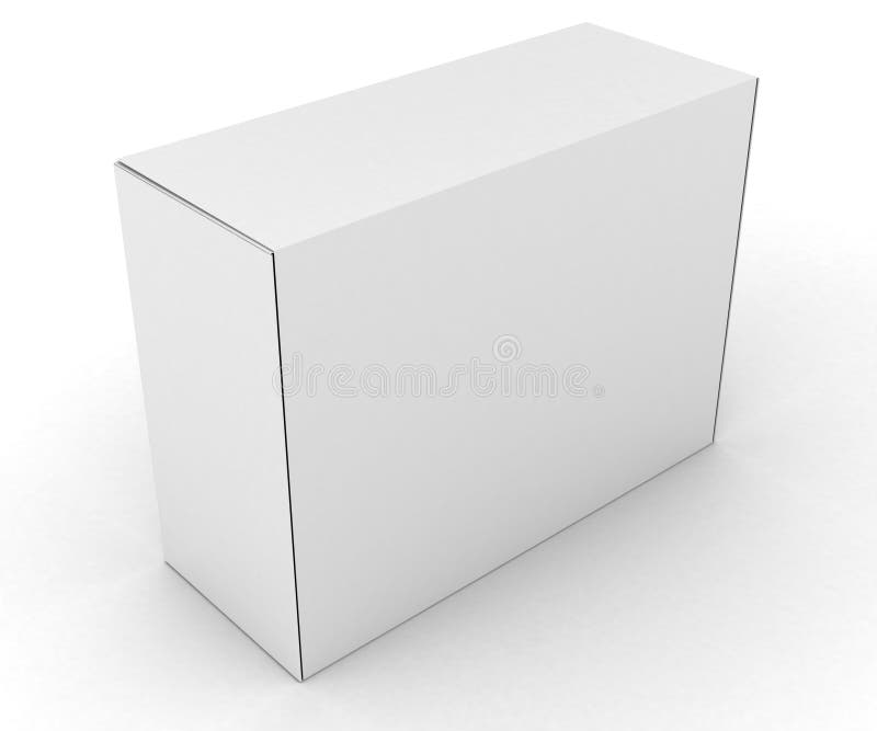 3D Blank White Box or Cube stock illustration. Illustration of brands ...
