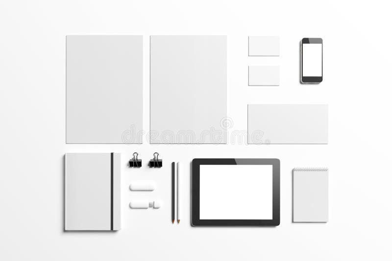 Blank Branding Elements To Replace Your Design Stock Image - Image of ...
