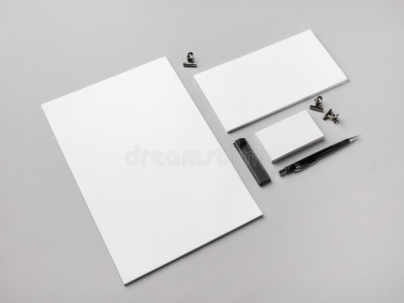 Blank branding stationery stock photo. Image of copy - 256945674