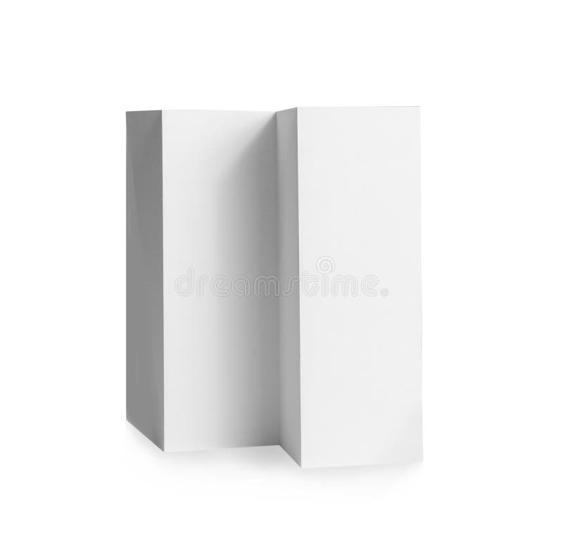 Blank Brochure on White Background Stock Photo - Image of message ...