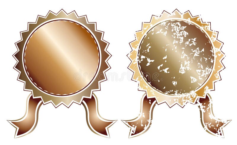 Blank bronze seal stock vector. Illustration of achievement - 34469525