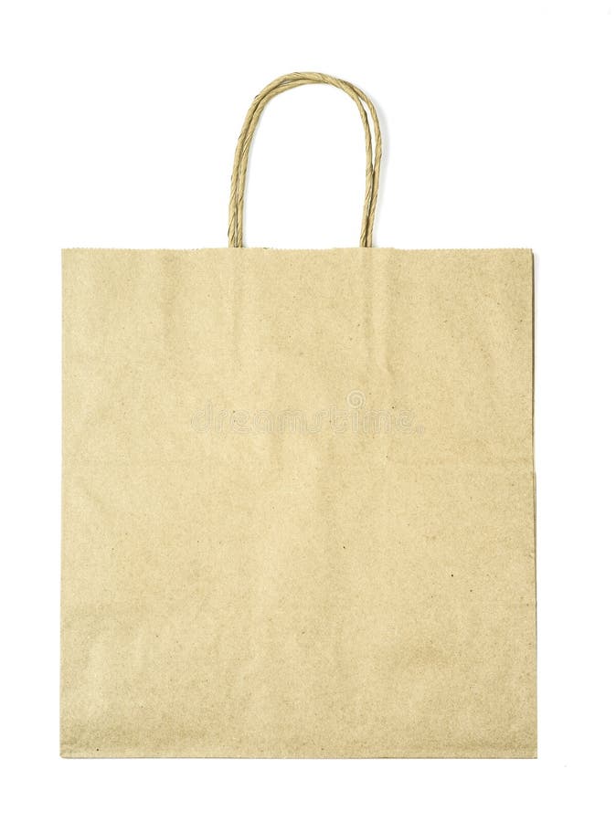 A blank brown bag stock photo. Image of carry, gift - 229896776