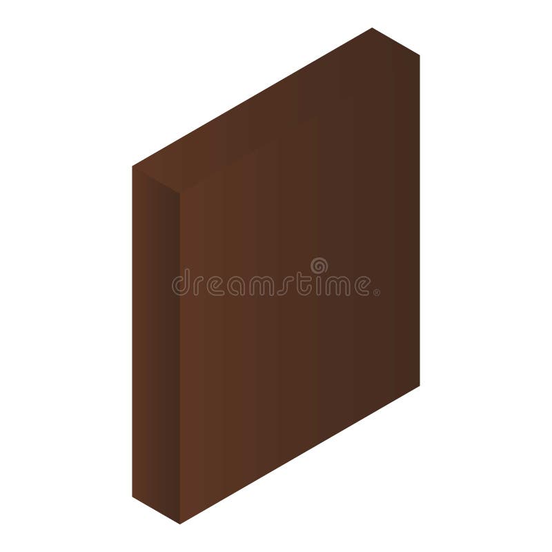 Blank Brown Box Icon, Isometric Style Stock Vector - Illustration of ...