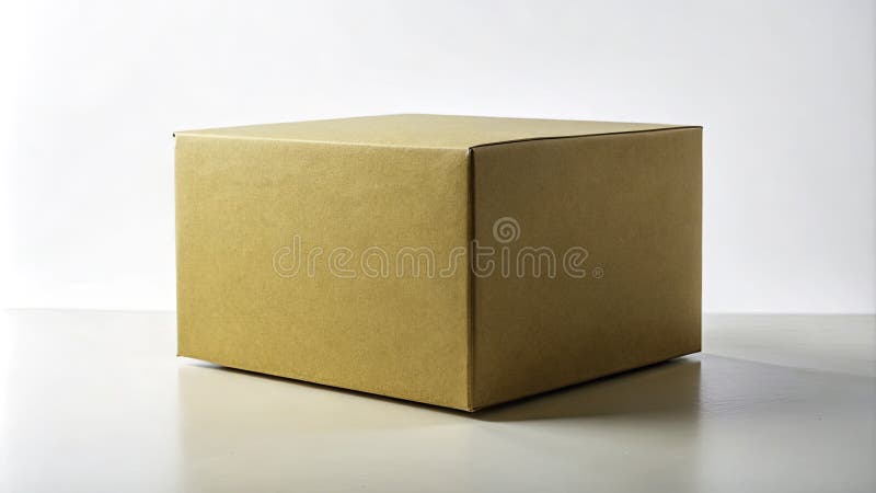 Blank Brown Cardboard Stand-Up Box Mockup - Half Side View for E ...