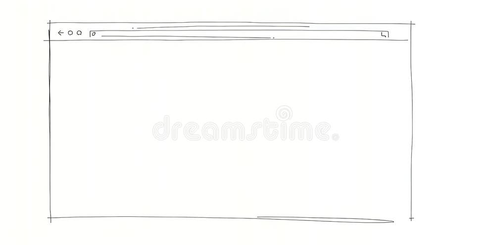 Blank Browser Mockup Sketch a Digital Design Concept for Web ...