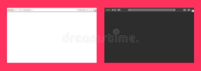 Blank Browser Mockup or Empty Laptop Web Page. Vector Illustration ...