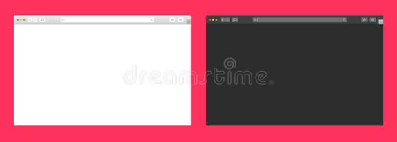 Blank Browser Mockup or Empty Laptop Web Page. Vector Illustration ...