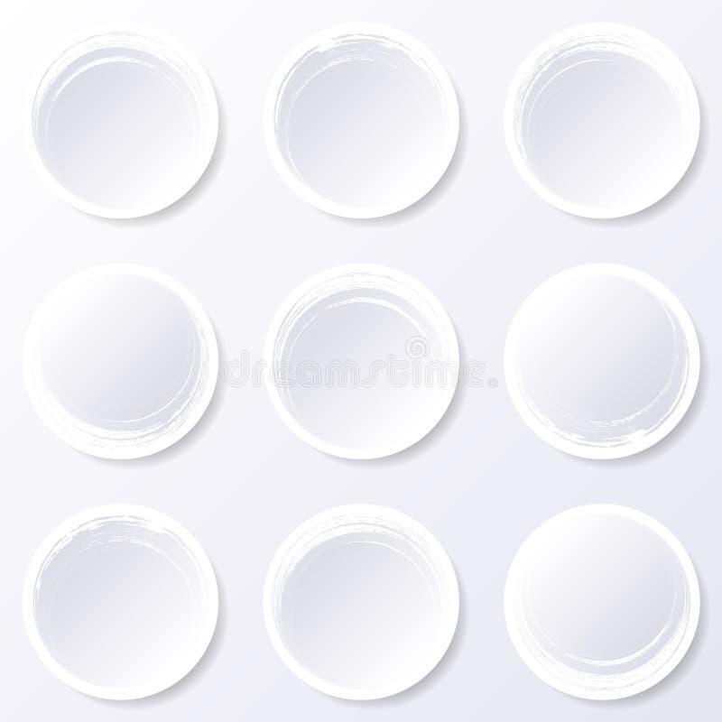 Colored Blank Buttons Template with Metal Texture Stock Vector ...