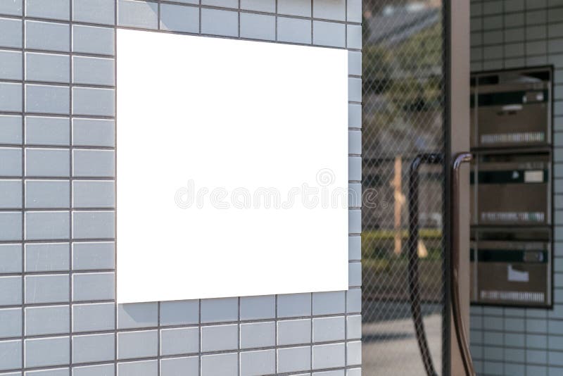 Blank building sign stock image. Image of building, wall - 11144675