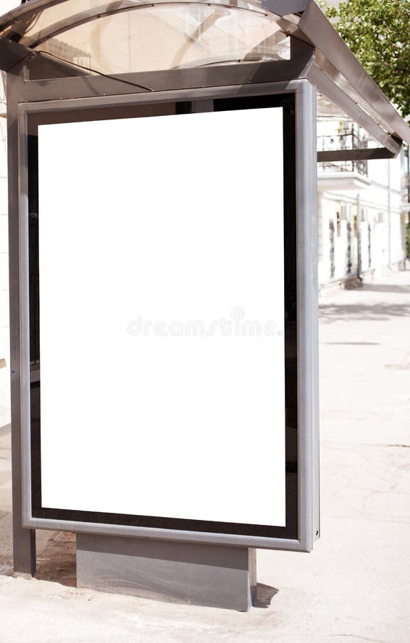 Blank on bus stop stock image. Image of info, metal, city - 9543581