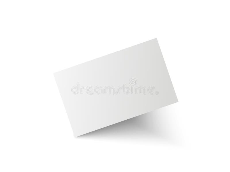 Blank Business Card. Falling Voucher Template. Empty Gift Cards Stock ...