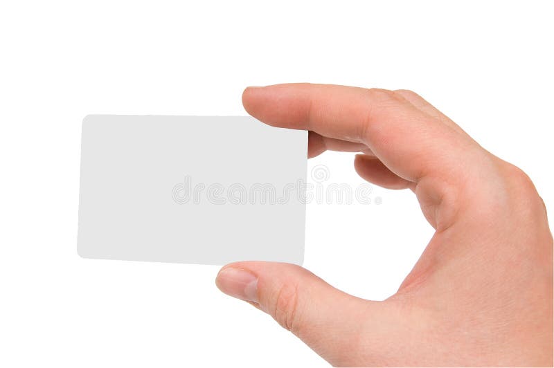 Blank Business Card In Human Hand Picture. Image: 8141221