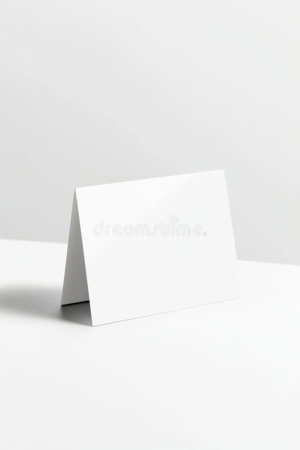 Blank Business Card Mockup on Smooth White Surface with Ample Space for ...
