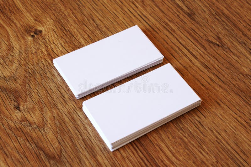Blank Business Card on a Office Table Stock Photo - Image of company ...
