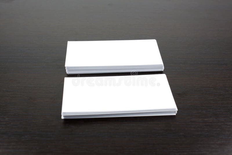 Blank Business Card on a Office Table Stock Photo - Image of education ...