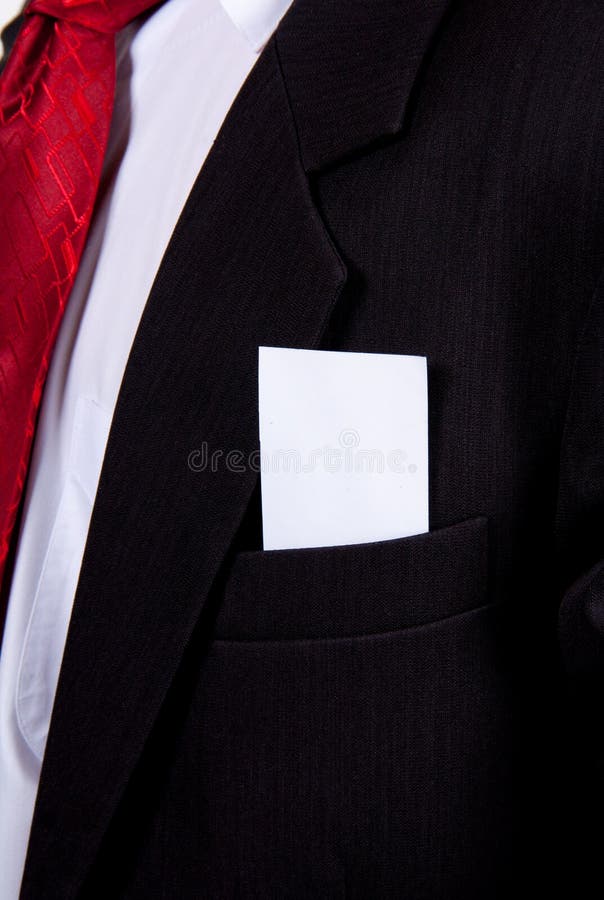 Blank Business Card in Pocket Stock Photo - Image of pocket, male: 19058160