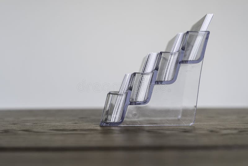 Blank Business Card in a Business Card Rack Stock Image - Image of ...