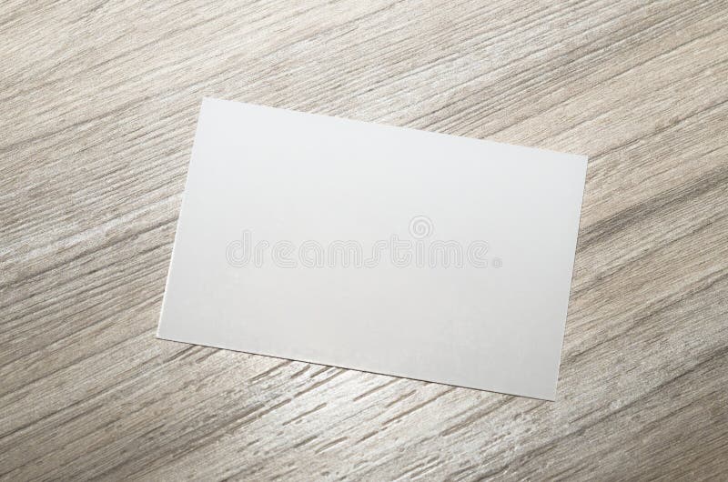 Blank Business Card on the Table Stock Image - Image of message, email ...