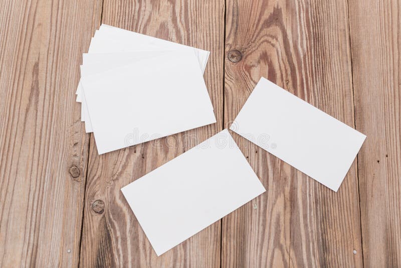 Blank business card stock image. Image of wood, empty - 95877261