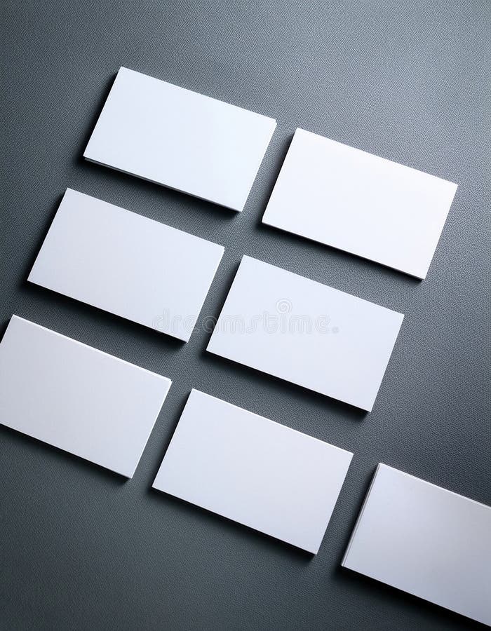 Blank Business Cards Arranged in a Grid on a Textured Surface for ...