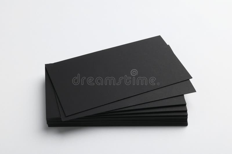 Blank Business Cards on Light Grey Background. Mockup for Design Stock ...