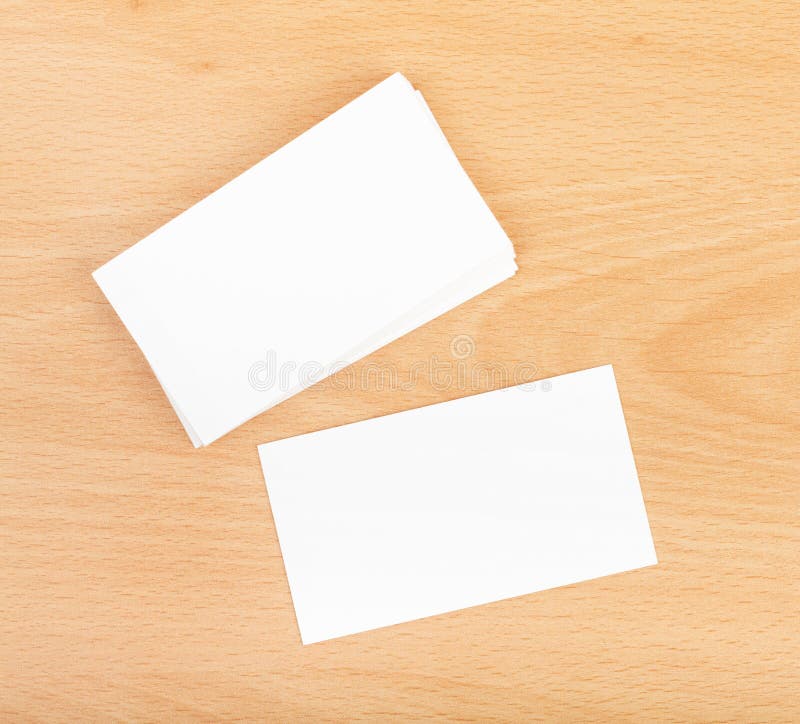 Empty Space Blank Business Card on Office Folder Stock Photo - Image of ...