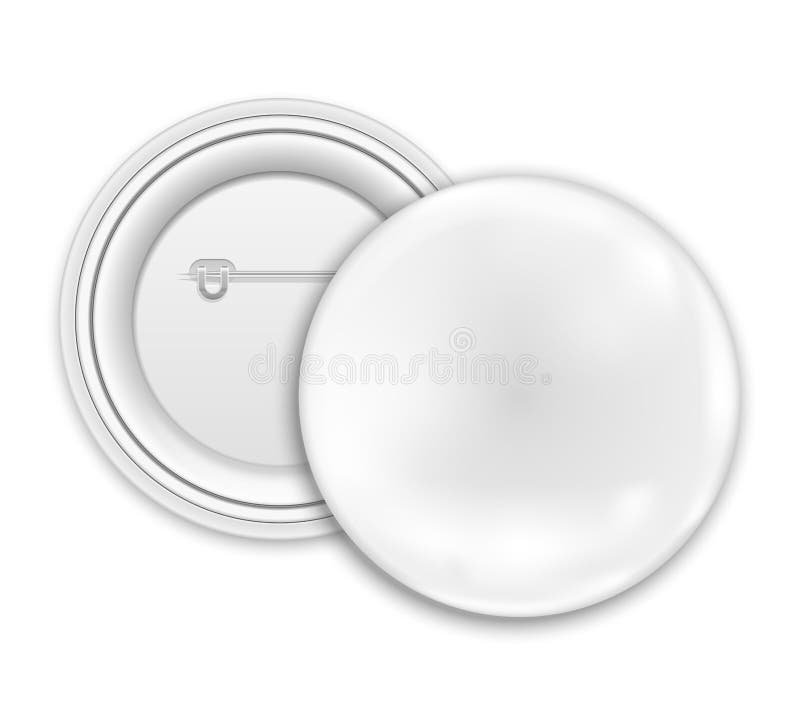 Blank button badge stock vector. Illustration of symbol - 29025173