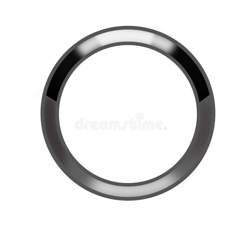 Blank Button with Metallic Chrome Elements Stock Illustration ...