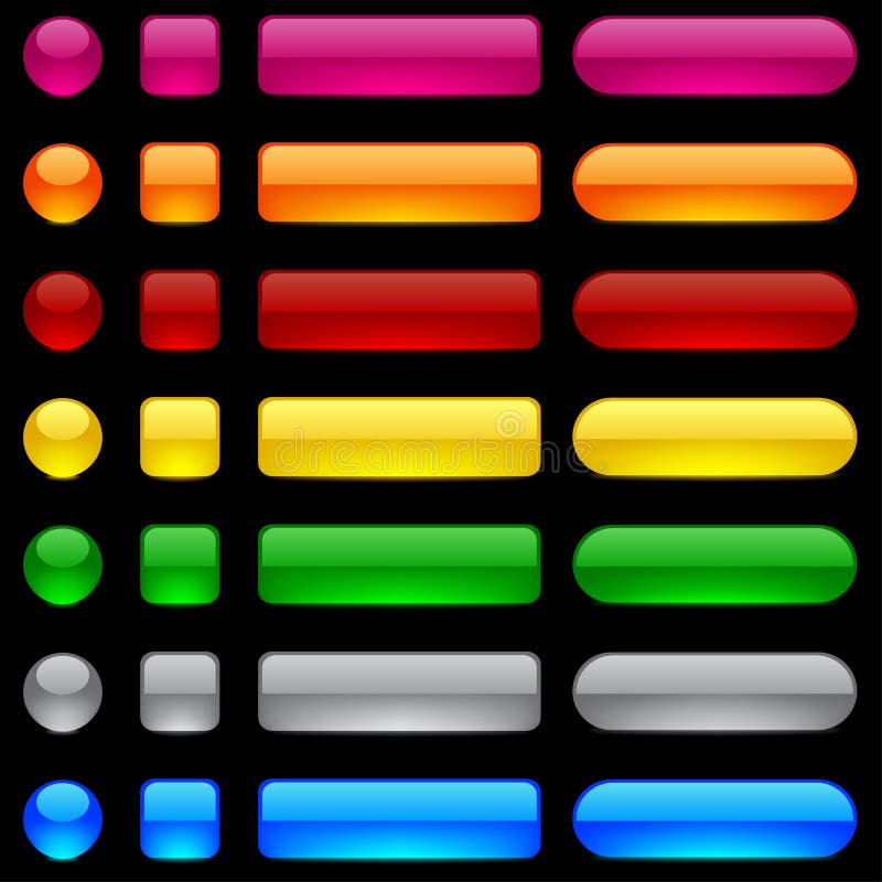 Green High-detailed Modern Web Buttons. Stock Vector - Illustration of ...