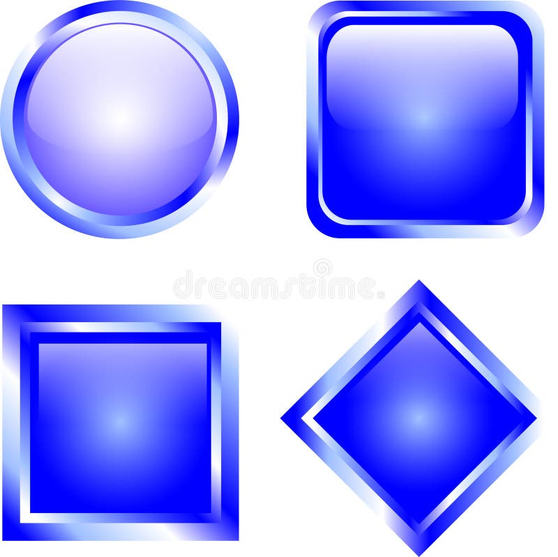 Blank Buttons stock vector. Illustration of round, rectangle - 5667619