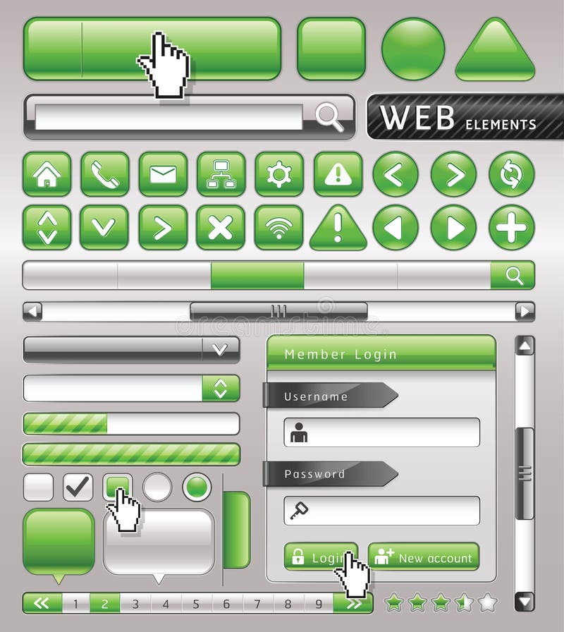 Blank Buttons for Website and App. Stock Vector - Illustration of round ...