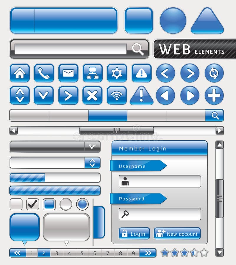 Large Set of Web Panels, Buttons for Your Ideas. Stock Vector ...