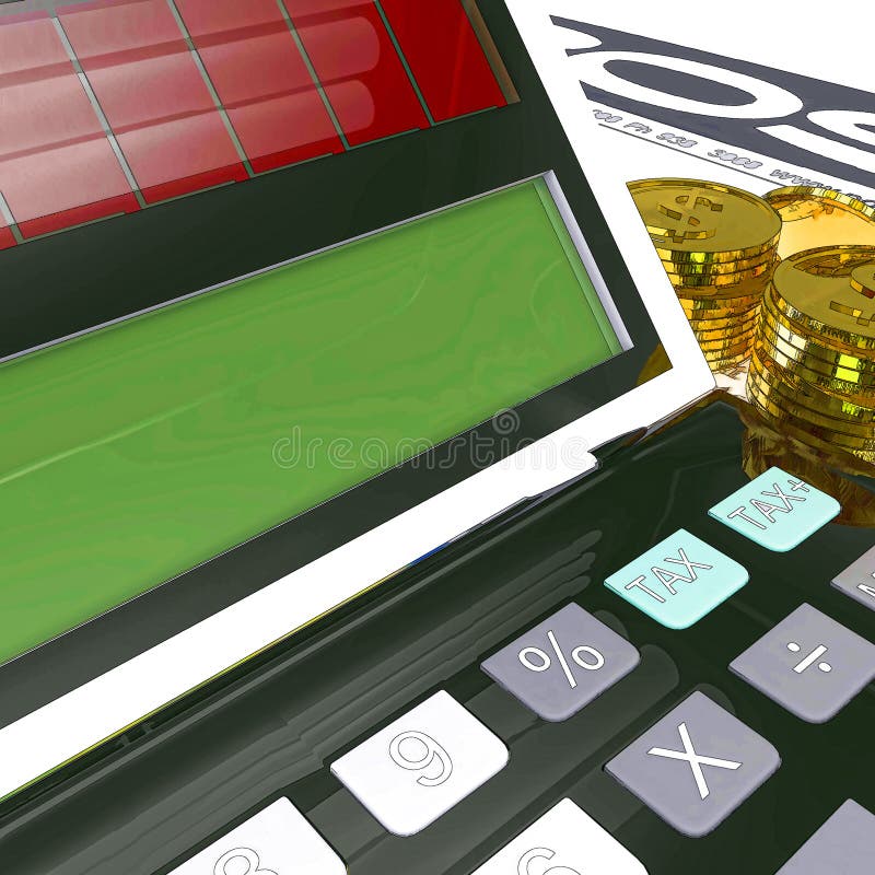 Blank Calculator Means Copy Space and Fill in Stock Illustration ...