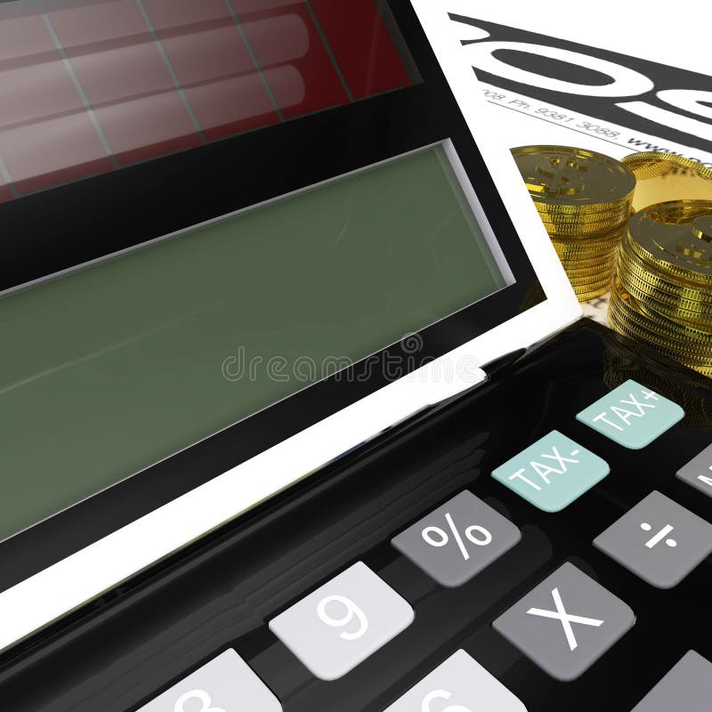 Blank Calculator Means Copyspace and Fill in Stock Illustration ...