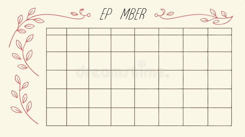 Blank Calendar Grid, Symbolizing Planning and Organization Tool Vector ...