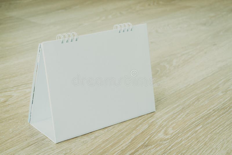 Blank Calendar on Wooden Background Stock Image - Image of background ...