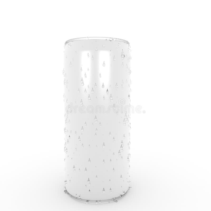 Two Blank Aluminum Blue Cans on Isolated White in 3D Rendering Stock ...