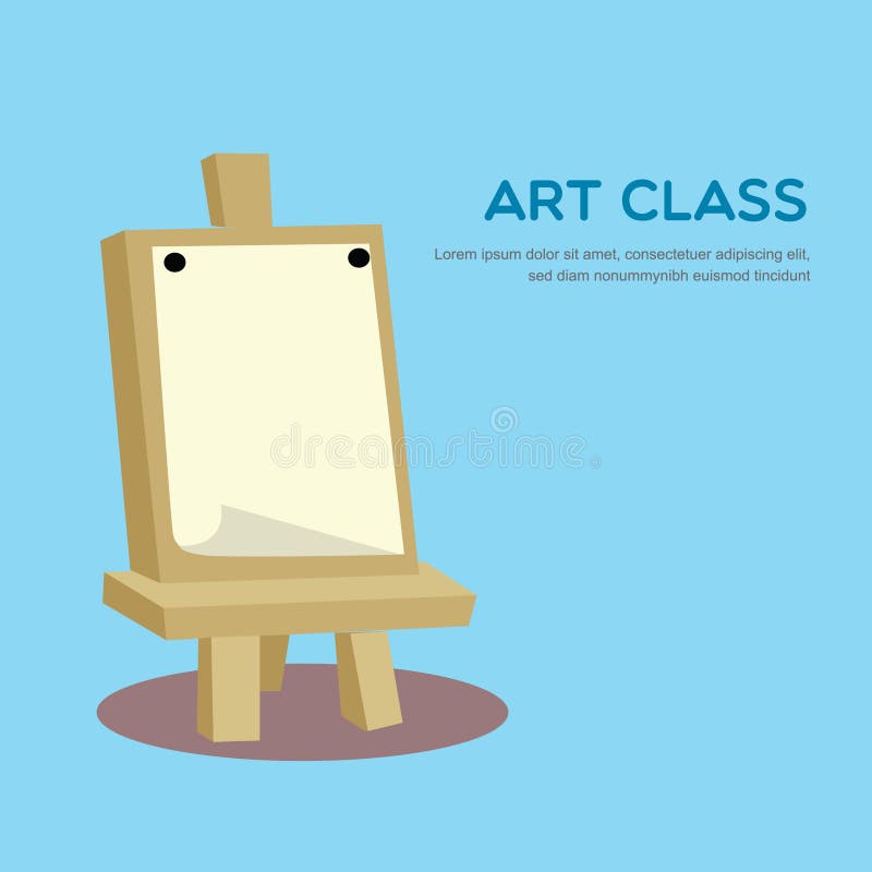 Blank Canvas on Art Stand. Vector Illustration Decorative Design Stock ...