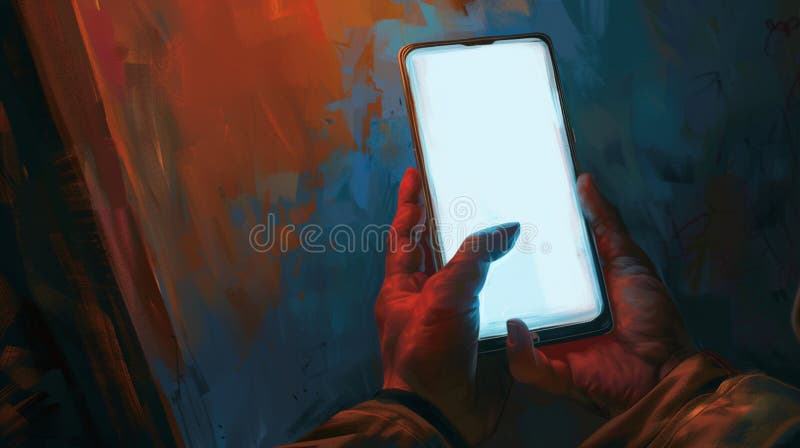 Blank Canvas: Digital Connection Stock Image - Image of artist39aph39s ...