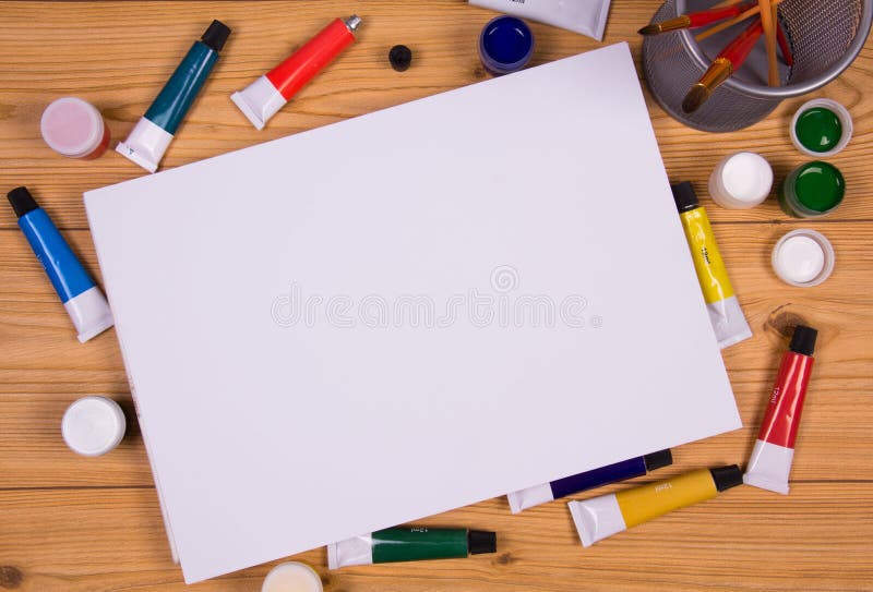Blank Canvas stock photo. Image of closeup, canvas, palette - 33701274