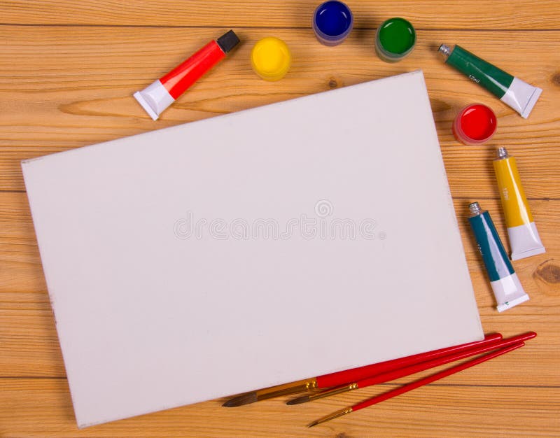 Blank Canvas stock photo. Image of paint, canvas, paintbrush - 33701310