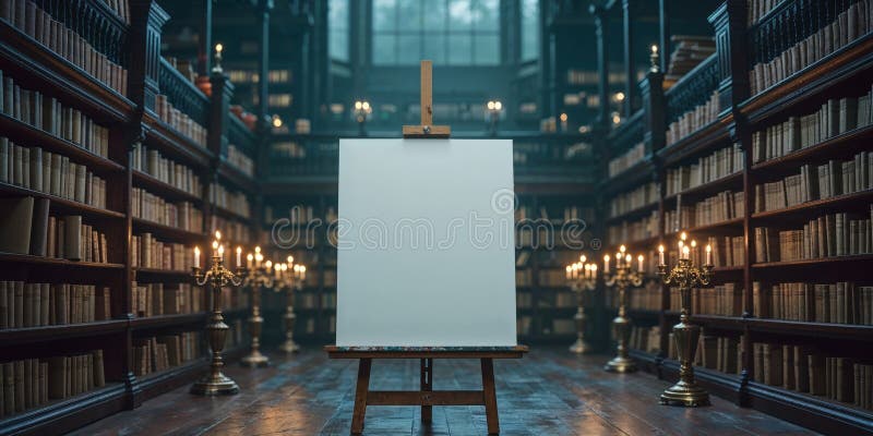 Blank Canvas Easel Library Setting Stock Photos - Free & Royalty-Free ...