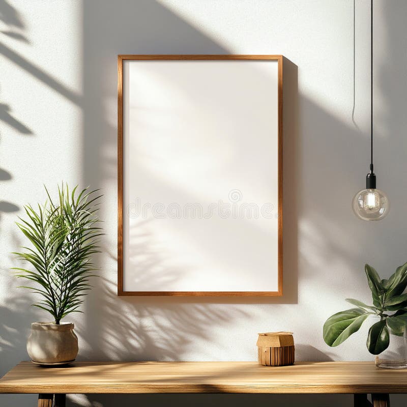 Blank Canvas Modern Minimalist Mockup Stock Illustration - Illustration ...