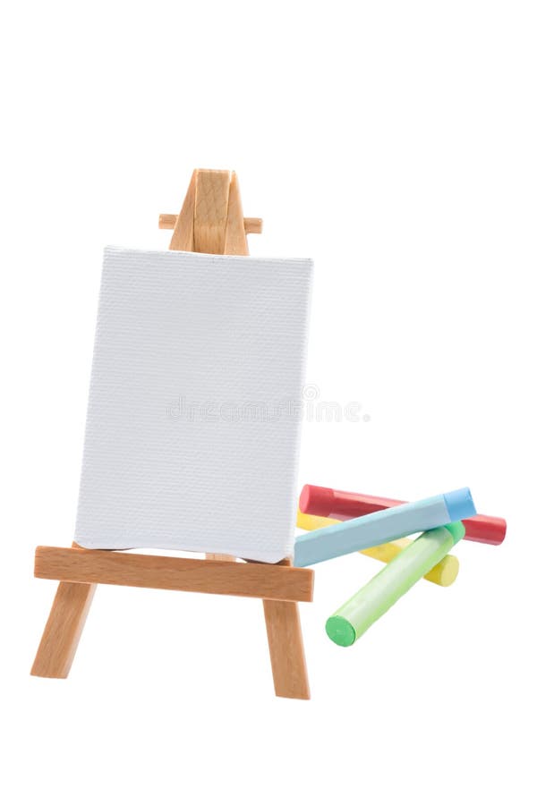Easel with canvas stock image. Image of hobby, creativity - 30651051