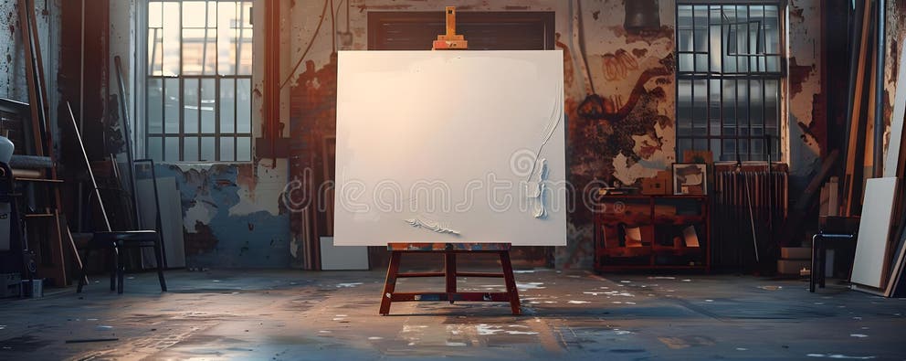 A Blank Canvas Represents a Clear Mind with Soft Lighting. Concept ...