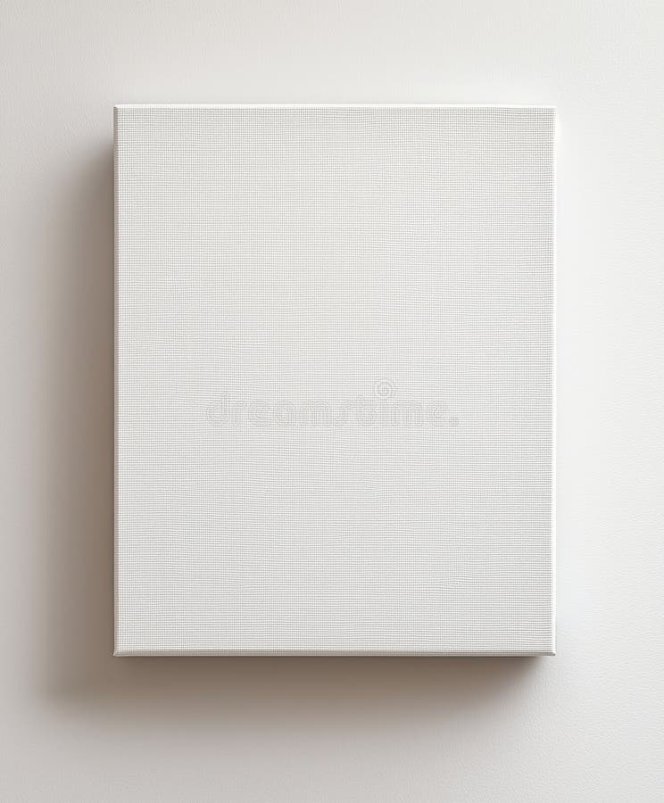 Blank Canvas on White Wall for Art Projects and Design Inspiration ...