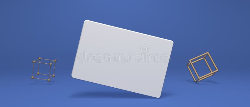 Blank Card Design with Shadow - 3D Render Stock Illustration ...
