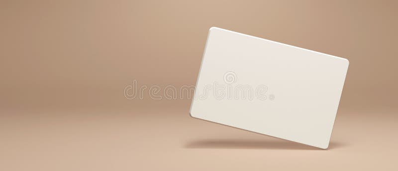 Blank Card Design with Shadow - 3D Render Stock Illustration ...